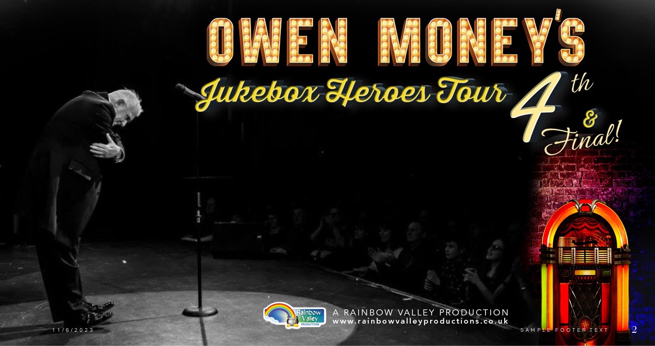 Owen Money's Jukebox Heroes Tour 4th & Final! - Blackwood Miners' Institute