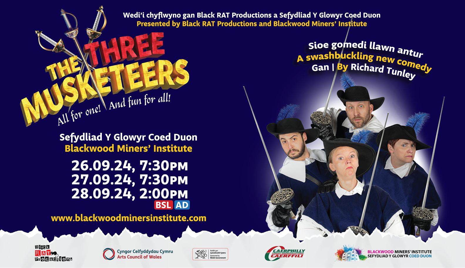 The Three Musketeers - Blackwood Miners' Institute
